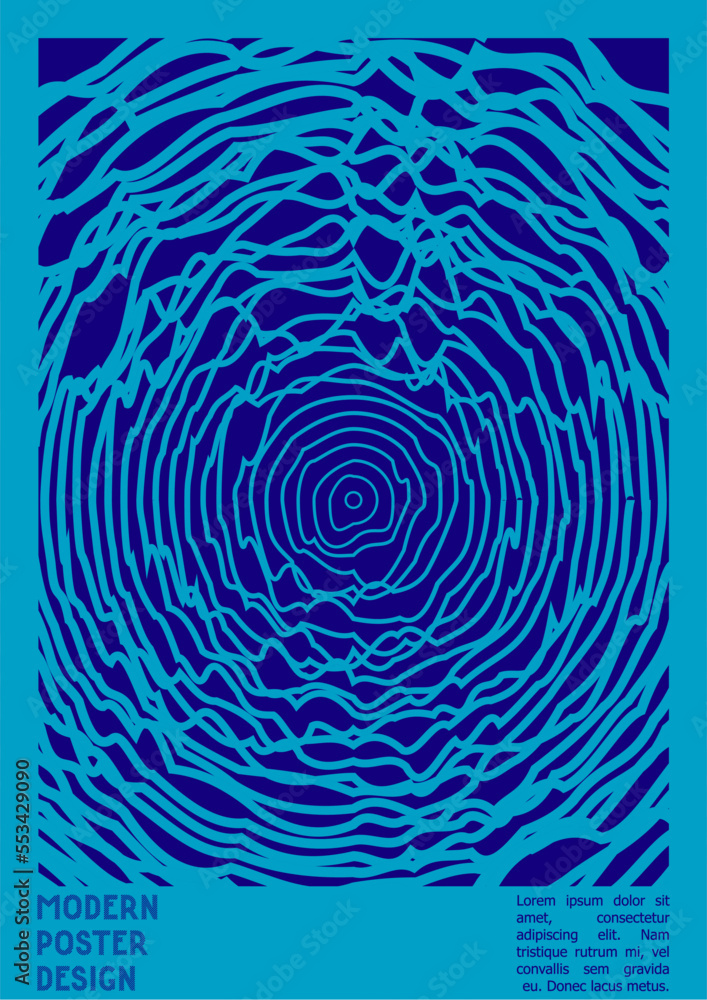 Geometrical Poster Design with Optical Illusion Effect. Modern ...