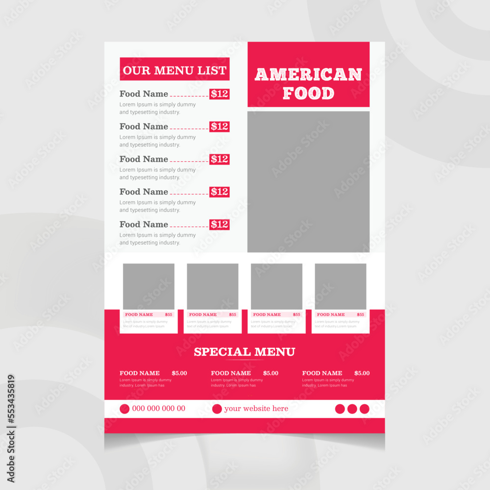 Grafika wektorowa Stock: restaurant menu and flyer design templates ...