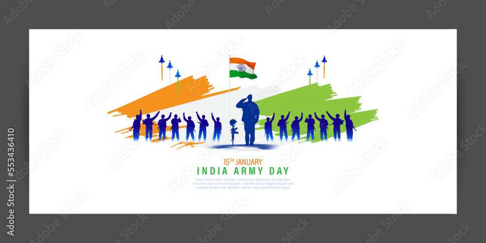 Vector illustration for Indian army day background banner Stock Vector ...