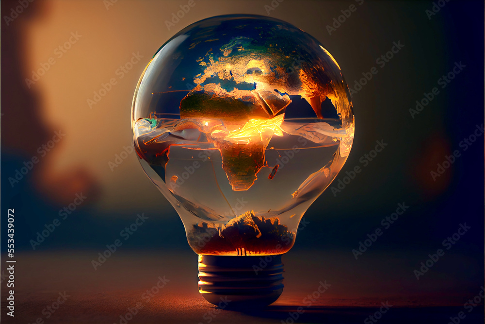 Generative AI abstract render of planet earth Stock Illustration ...