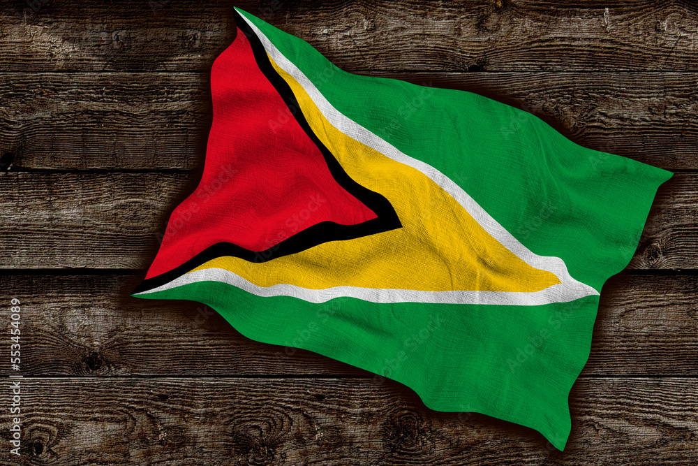 National flag of Guyana. Background with flag of Guyana. Stock ...