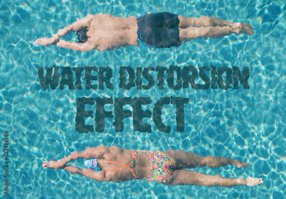 Water Distorsion Effect Mockup Stock Template | Adobe Stock