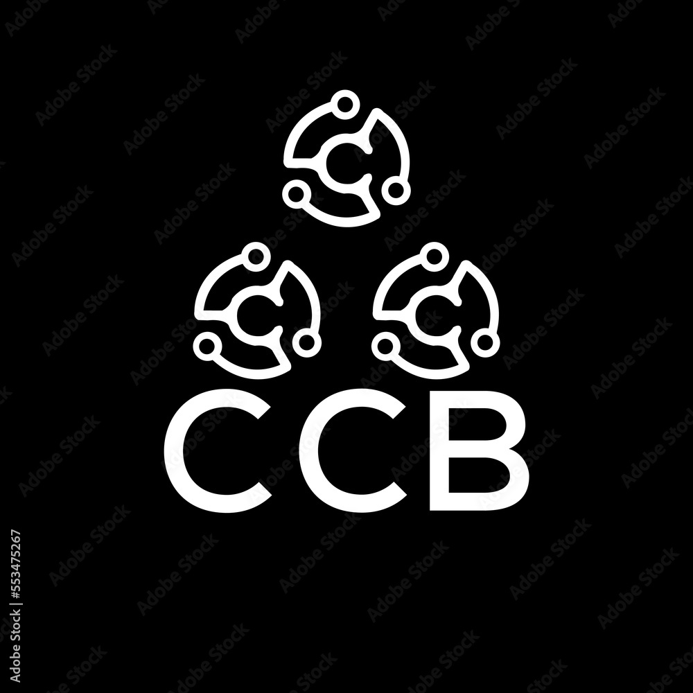 CCB letter logo. CCB best black background vector image. CCB Monogram ...