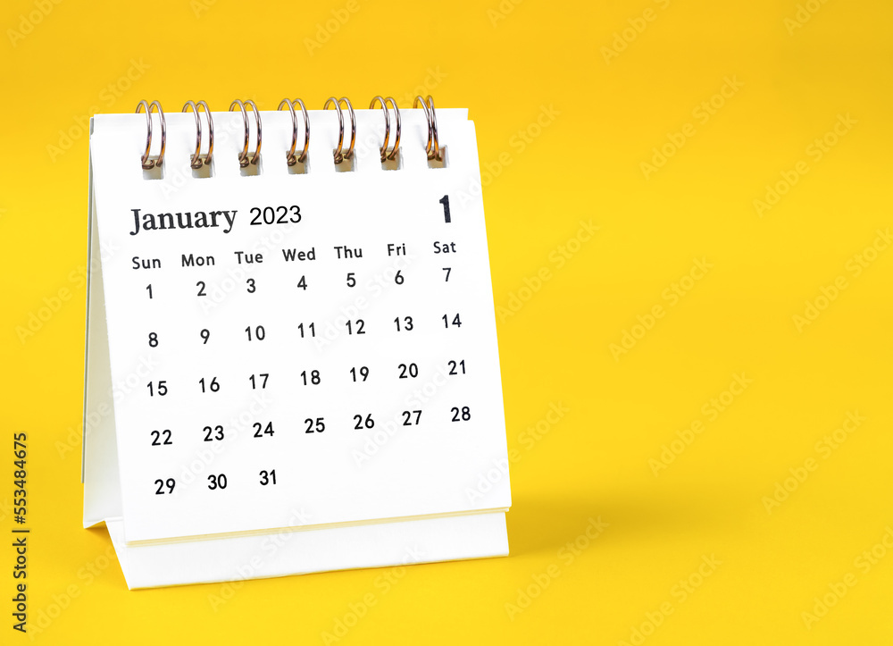 January Desktop Calendar