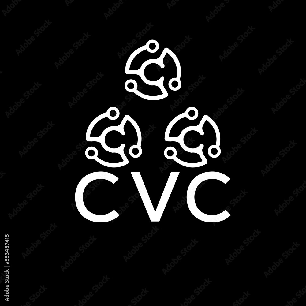 Vecteur Stock CVC letter logo. CVC best black background vector image ...