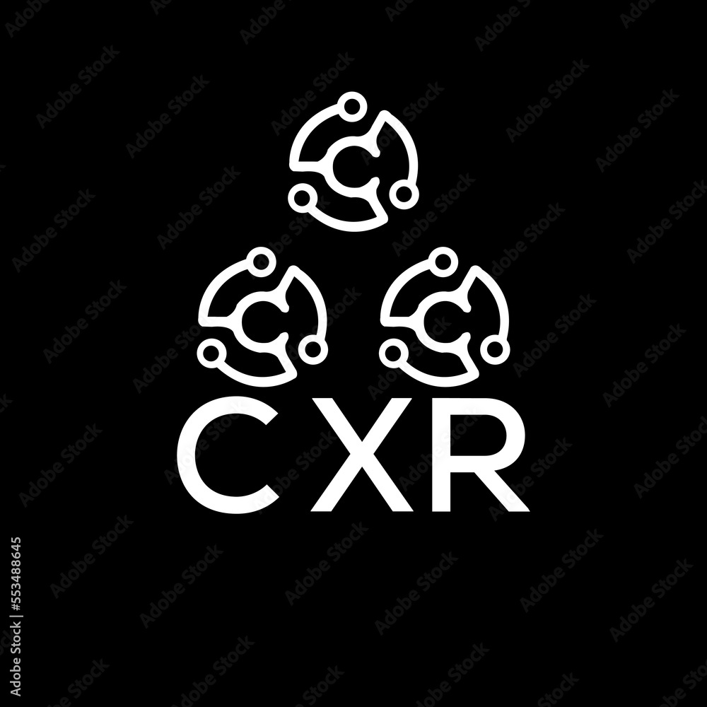 CXR letter logo. CXR best black background vector image. CXR Monogram logo design for ...