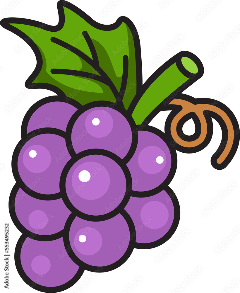 cartoon grape outline character Stock Illustration | Adobe Stock