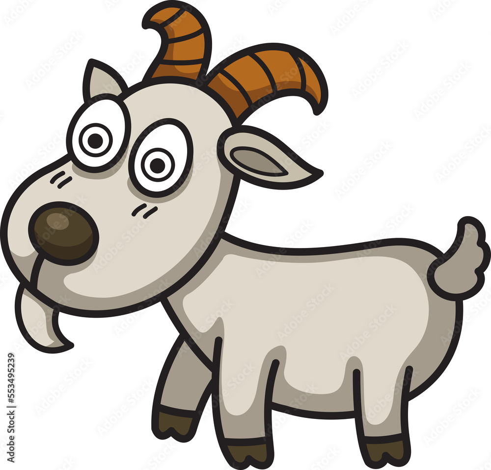 cartoon goat outline character Stock Illustration | Adobe Stock