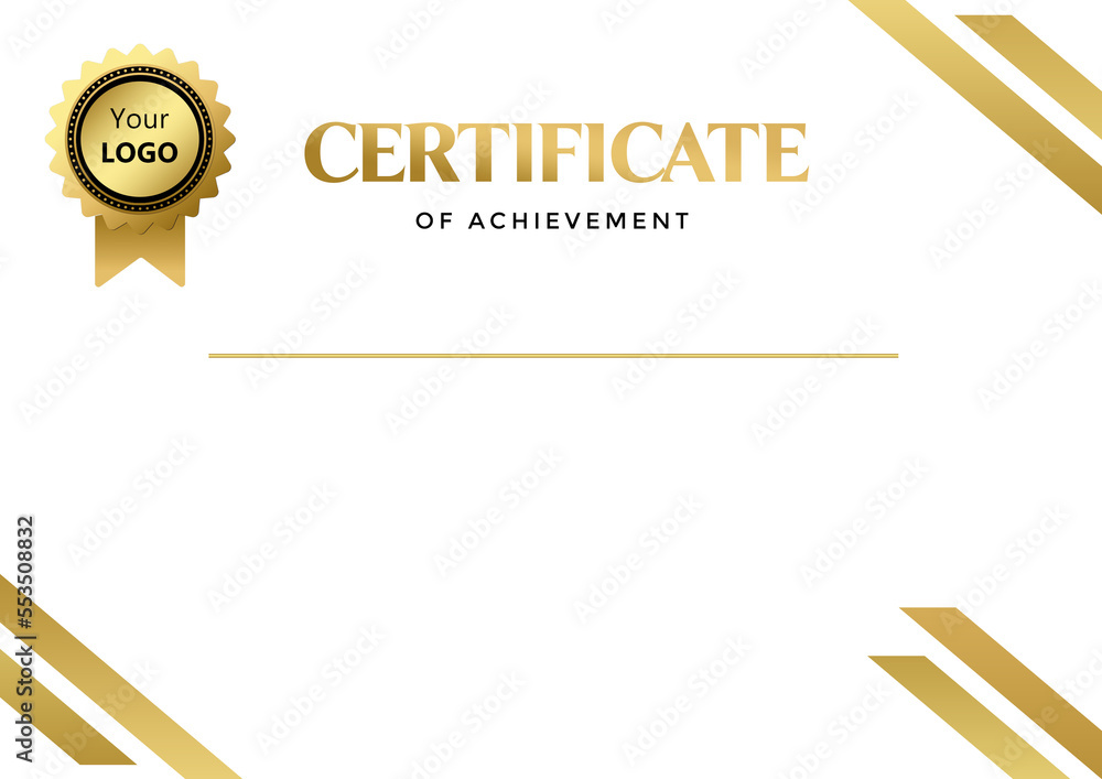 empty certificate background gold frame for your text Stock ...