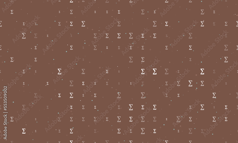 Seamless background pattern of evenly spaced white sigma symbols of ...