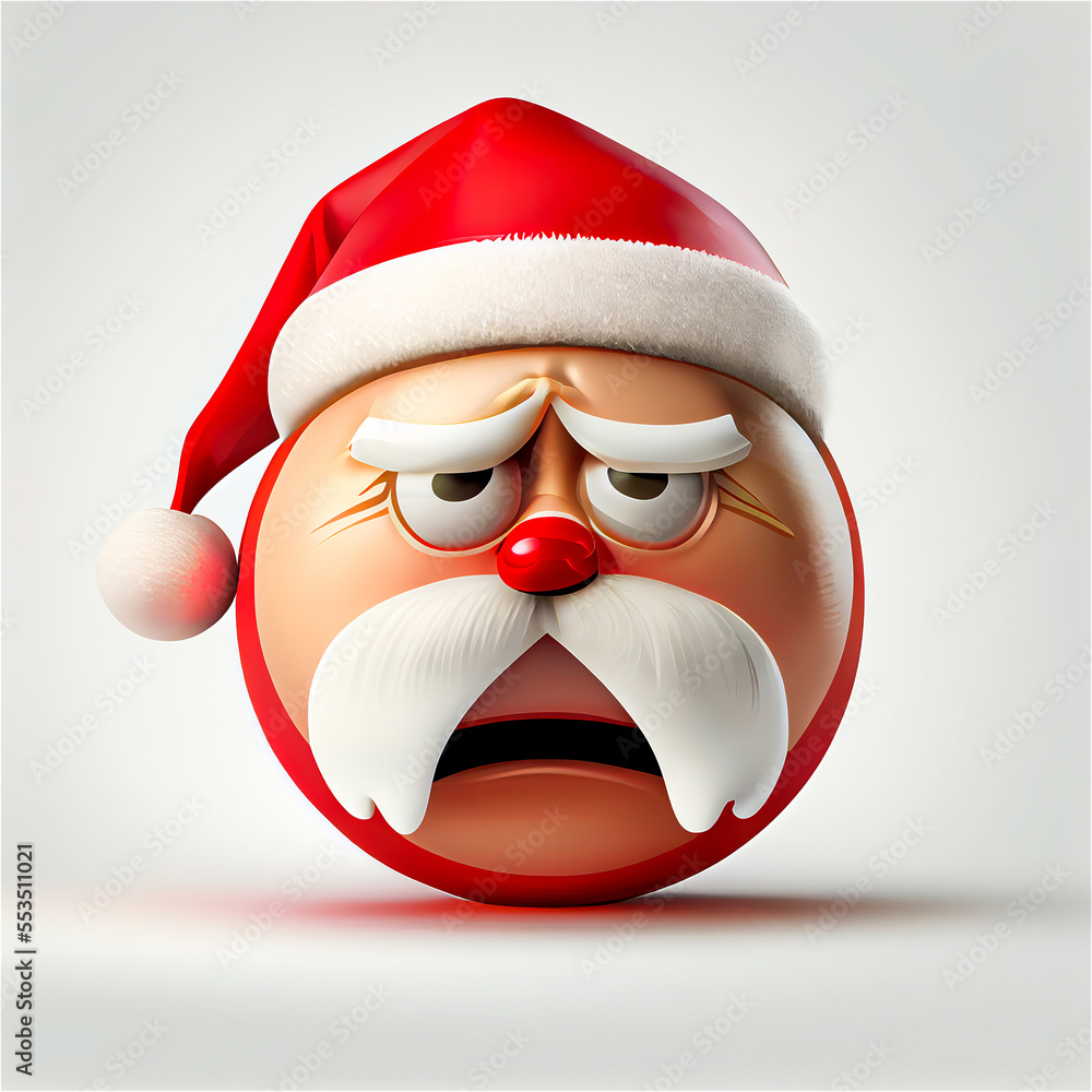 Funny angry santa Stock Illustration | Adobe Stock