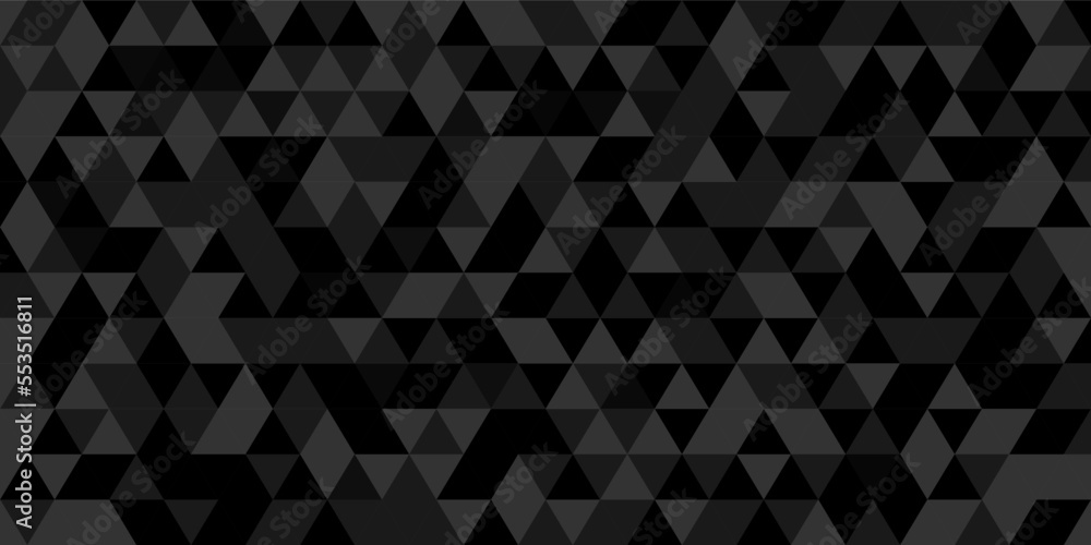 Black background with triangle patterns. Abstract seamless pattern of ...