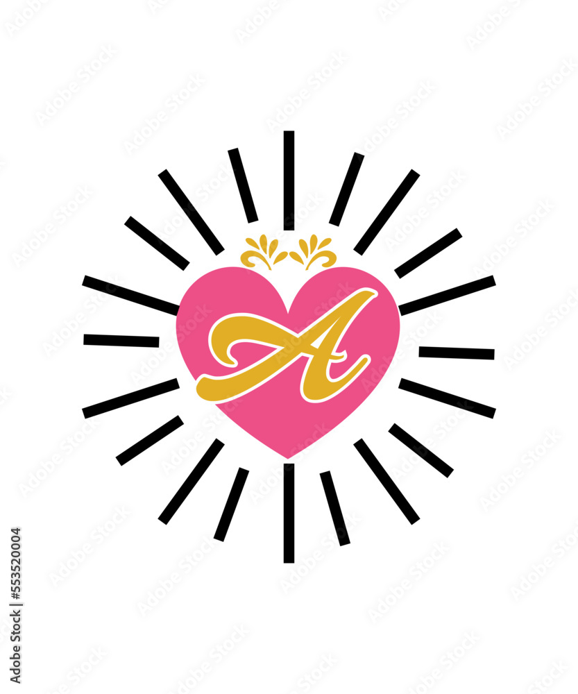 Monogram SVG Bundle, Last Name Svg, Initial Monogram Svg, Flourish ...