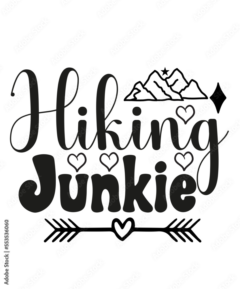 Vettoriale Stock Hiking Svg Design,Hiking Svg Bundle, Hiking Quotes Svg ...