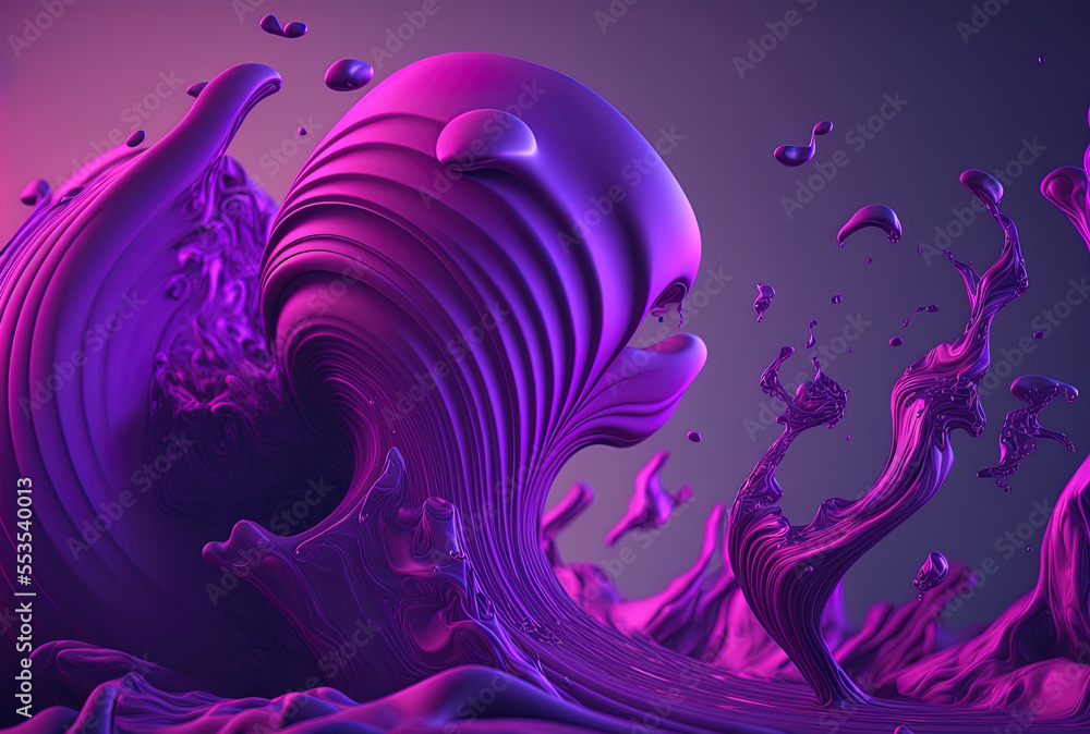 Purple wave animation with an artistic twist Technology backdrop in ...