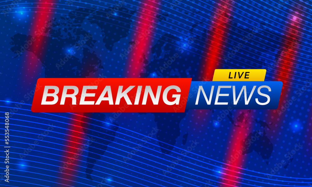 Breaking News on World Map Background. Planet News Background Business ...