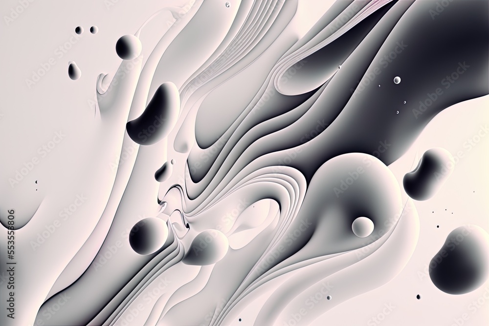 Fluidic forms are created by hand to create a simple backdrop ...