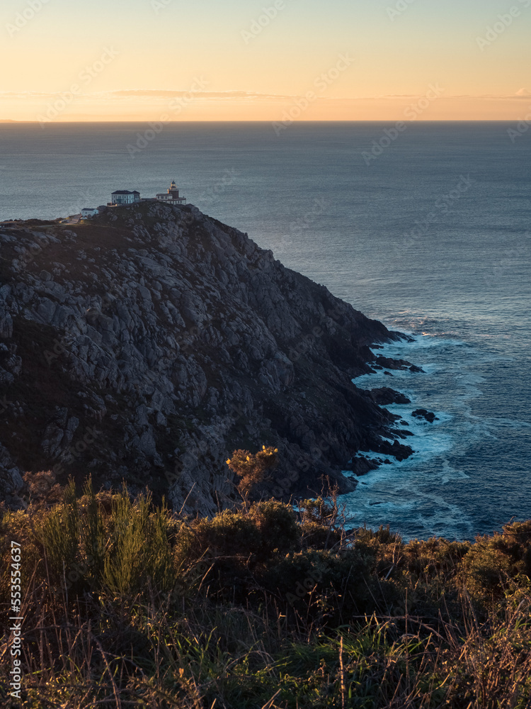 Finisterre Cape Lighthouse, Costa da Morte, Galicia, Spain. One of the ...