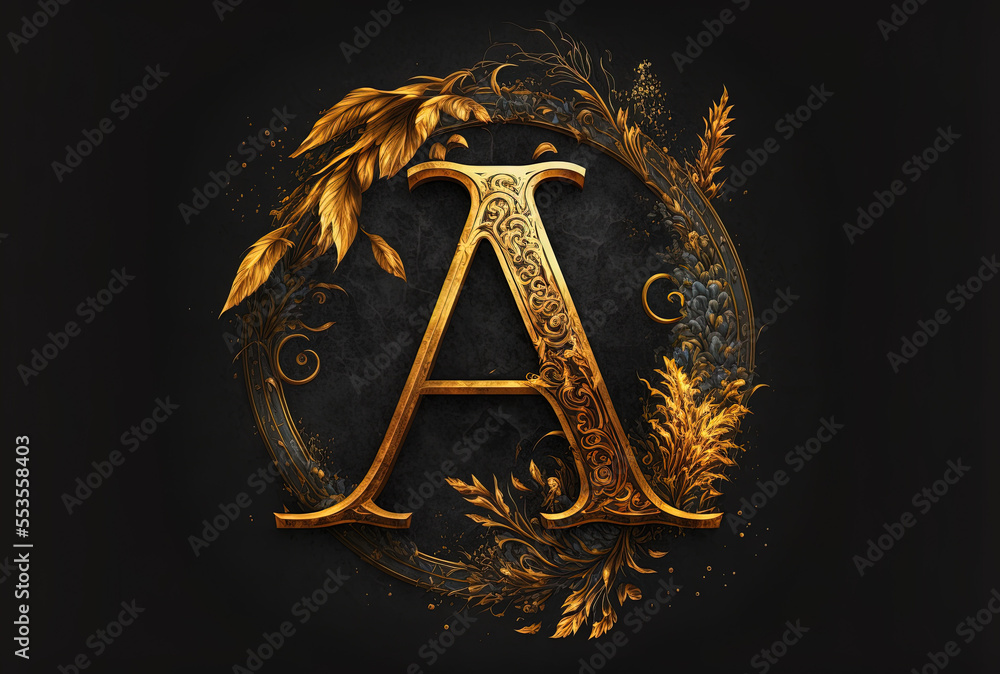 Alpha sign. Greek alphabet sign, beta letter, and gold backdrop ...