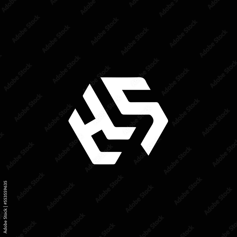 HS HS Logo Design, Creative Minimal Letter HS HS Monogram Stock Vector ...