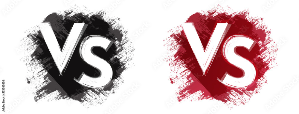 VS battle red blood icon logo vector, versus game match challenge ...