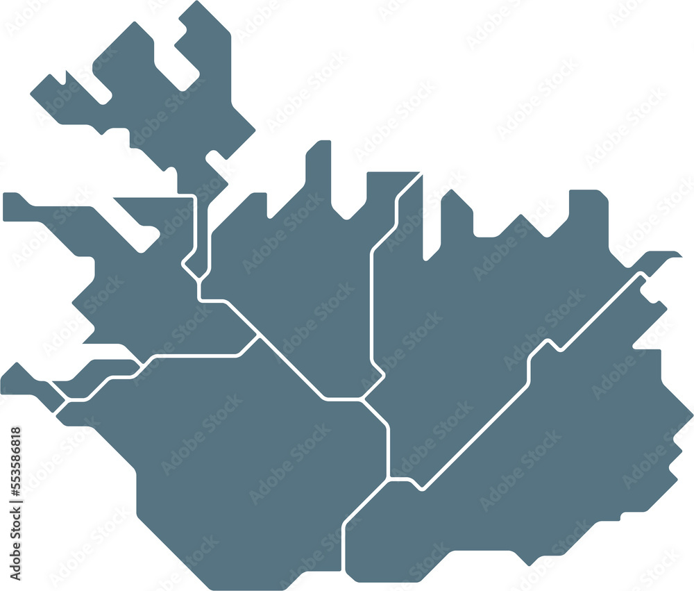 outline drawing of iceland map. Stock Illustration | Adobe Stock