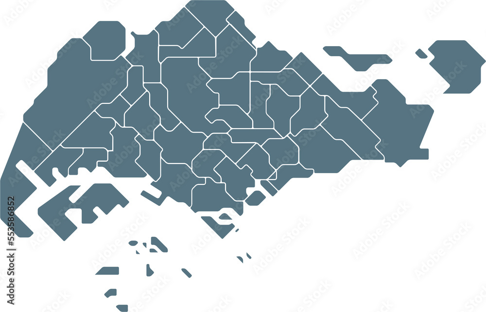 outline drawing of singapore map. Stock Illustration | Adobe Stock