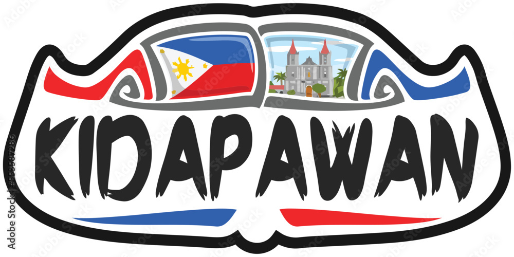 Kidapawan Philippines Flag Travel Souvenir Sticker Skyline Landmark ...