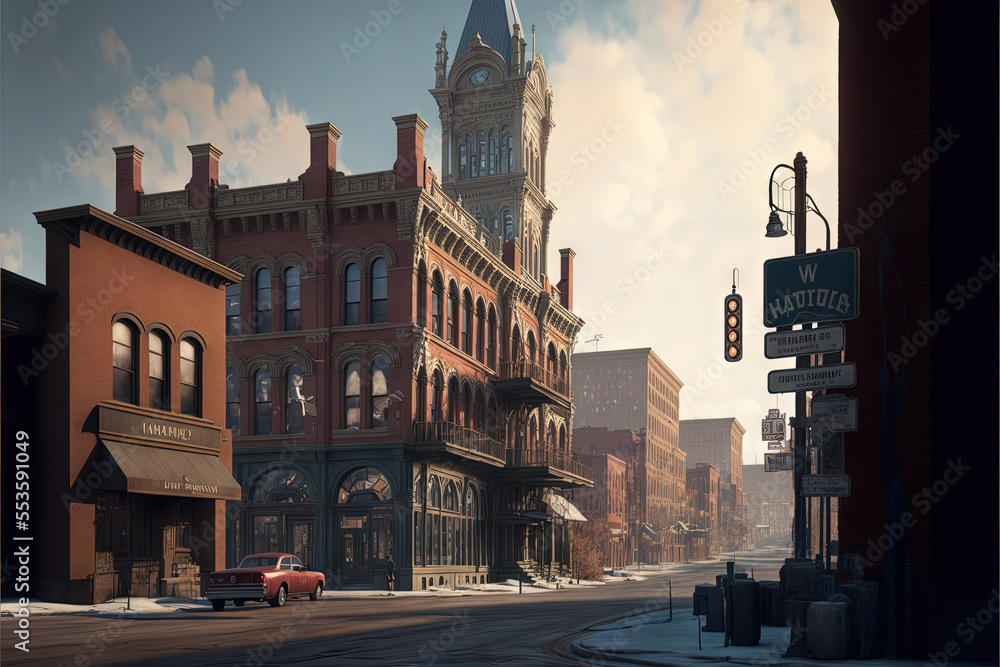 Abandoned City - Commercial District - Urban Concept Art Illustration ...