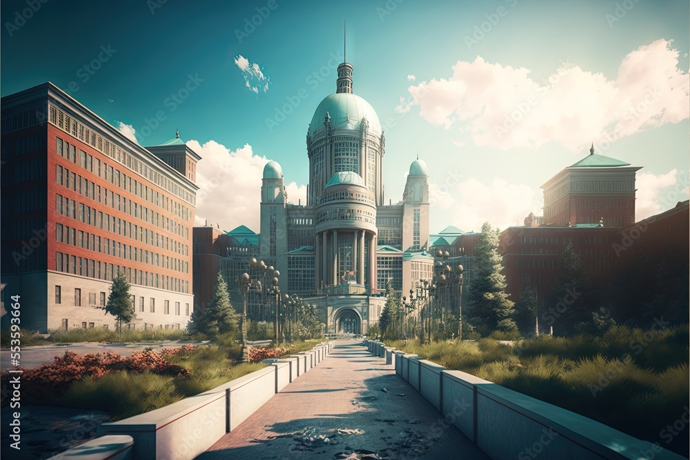 Abandoned City - University District - Urban Concept Art Illustration ...