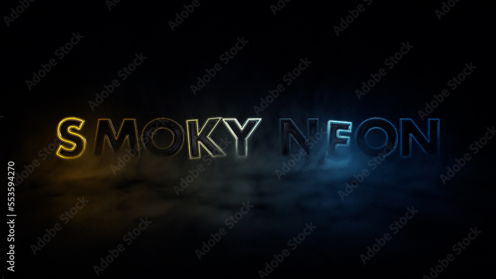 Smoky Neon and Lightning Titles Stock Template | Adobe Stock
