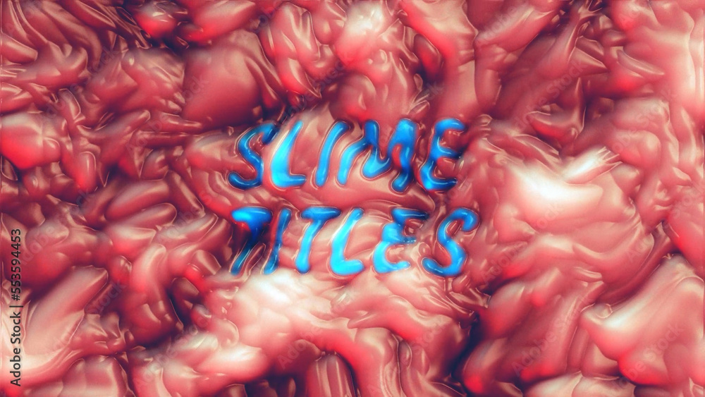 Flowing Slime Titles Stock Template | Adobe Stock
