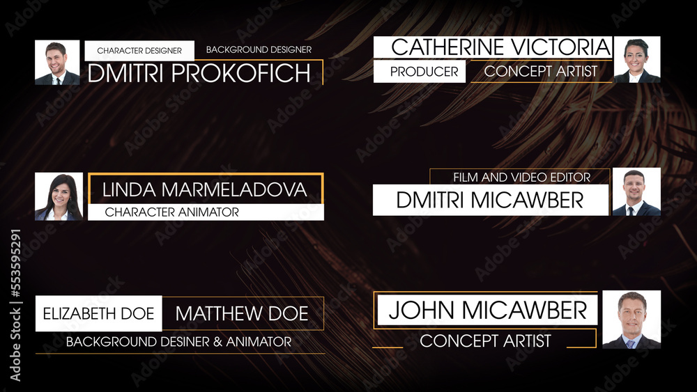 Elegant Colorful Modern Lower Thirds Stock Template | Adobe Stock