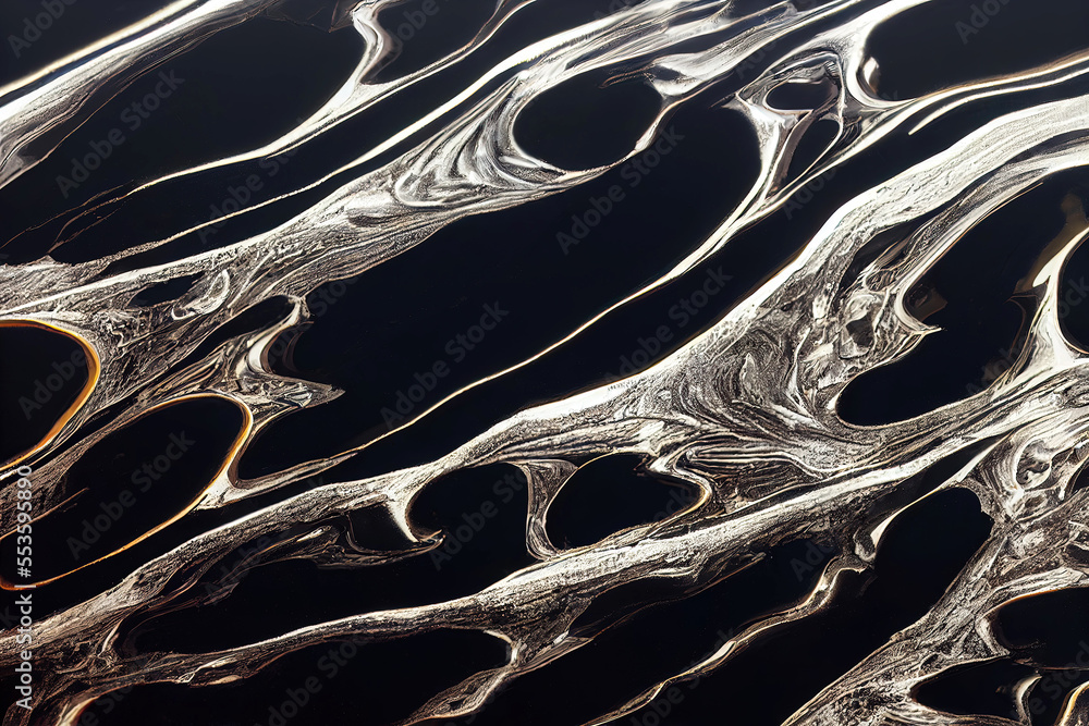 Abstract liquid oil flowing (Generative AI) Stock Illustration | Adobe ...