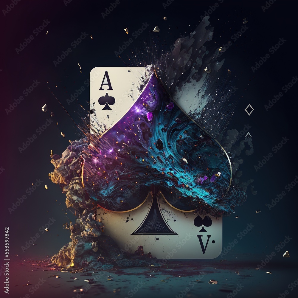 Stylized ace of spades card, generative AI Stock Illustration | Adobe Stock