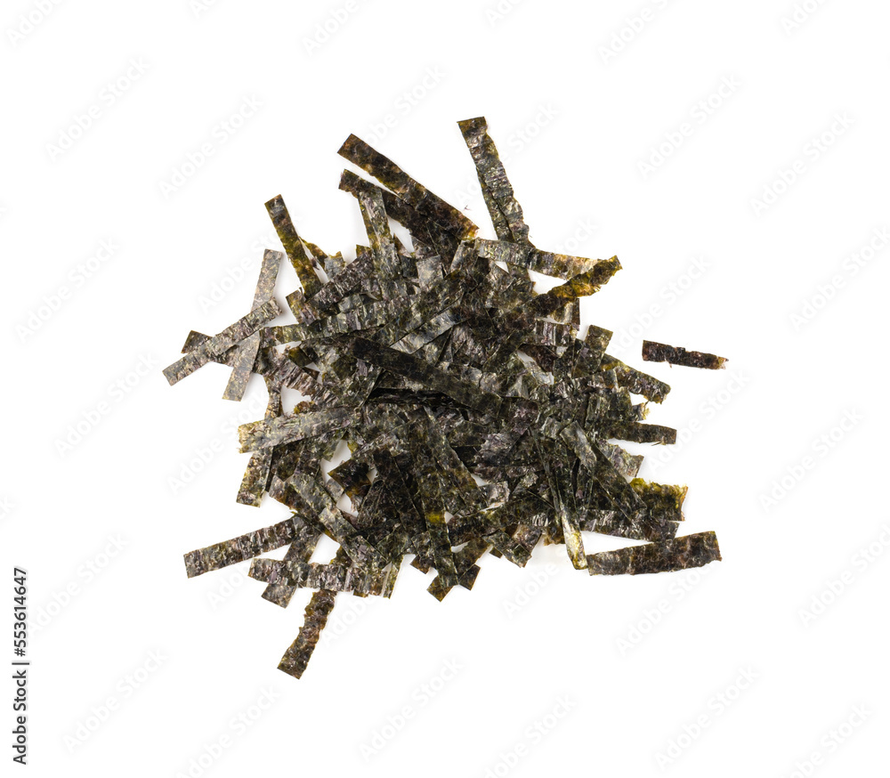 Nori Flakes Isolated, Dried Aonori Seaweed Flakes, Dry Sea Weed ...