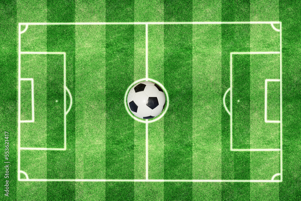 Standard sized football field that makes it beautiful and soccer ...