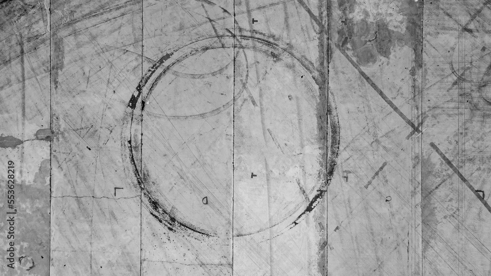 Tire tracks texture and background, Asphalt texture with line and tire marks, Automobile ...