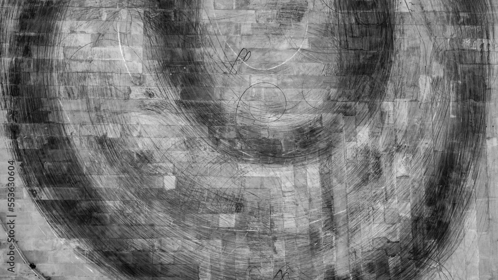 Tire tracks texture and background, Asphalt texture with line and tire ...