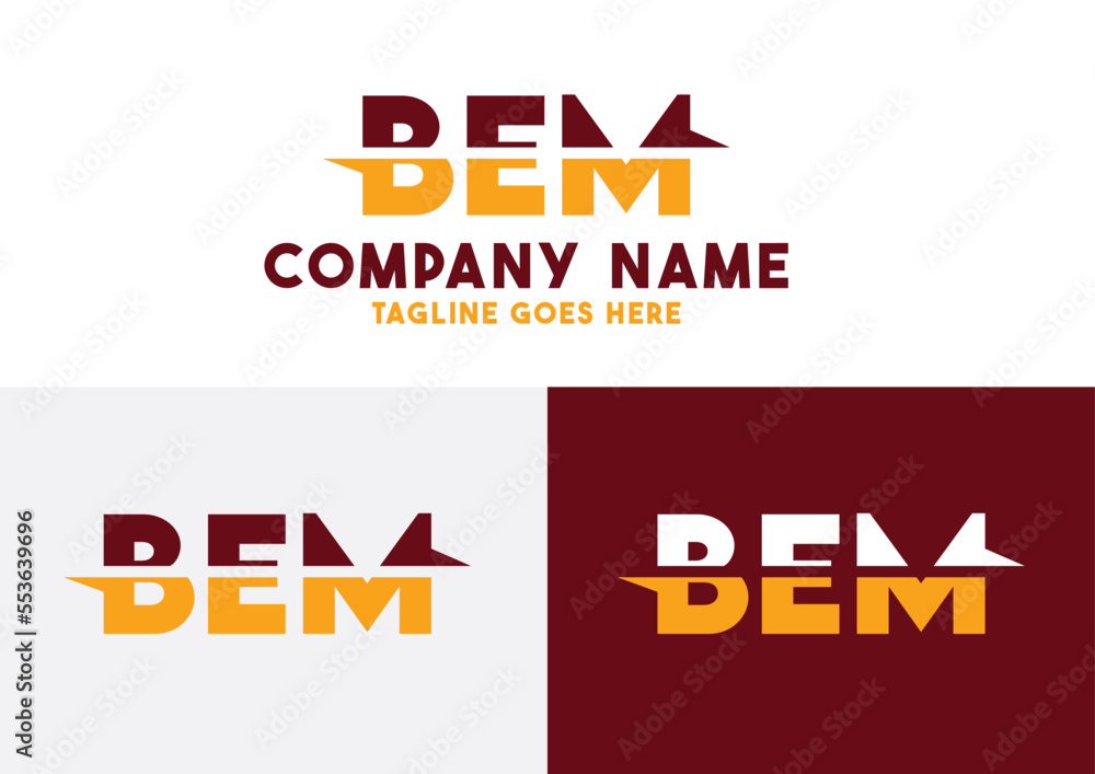 Letter BEM logo design vector template, BEM logo Stock Vector | Adobe Stock