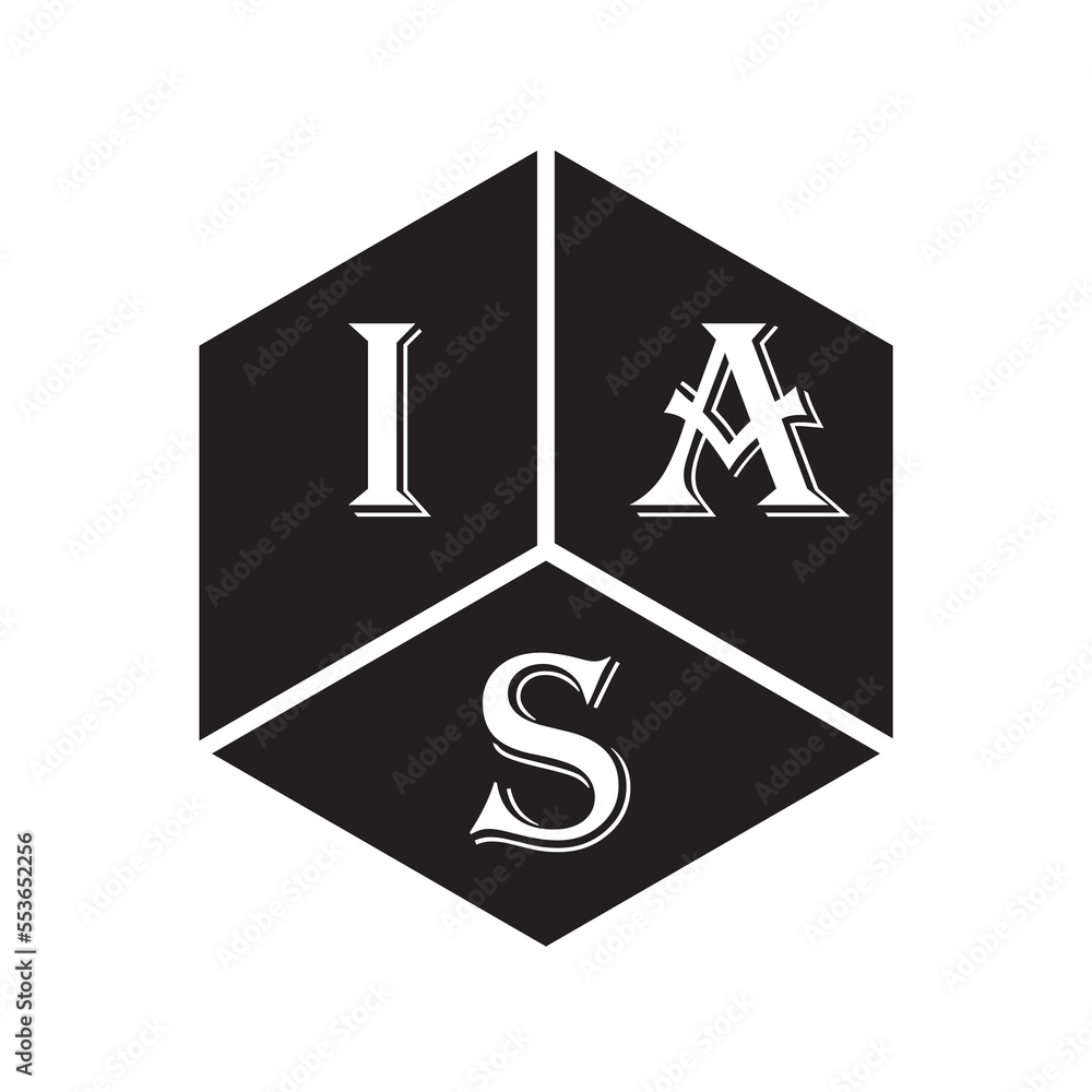 IAS letter logo design on white background. IAS creative initials ...