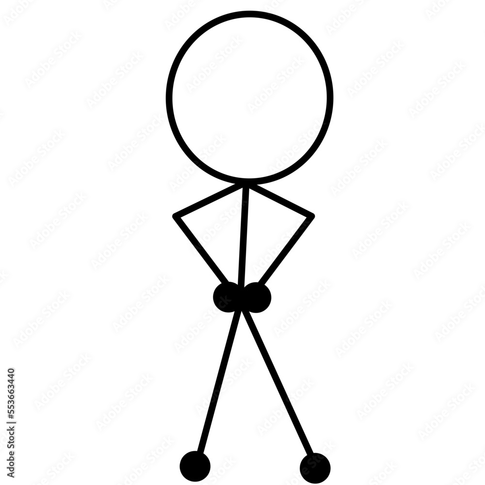 Faceless Stick Figure People Pictogram Stock Vector | Adobe Stock