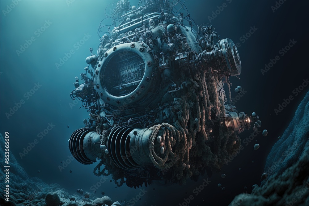 Deep sea exploration Stock Illustration | Adobe Stock
