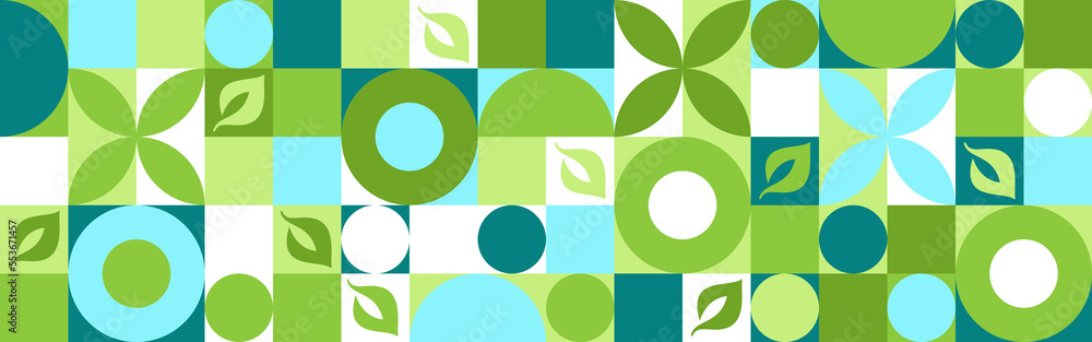 Bio template for ecological social projects, seamless pattern for eco ...