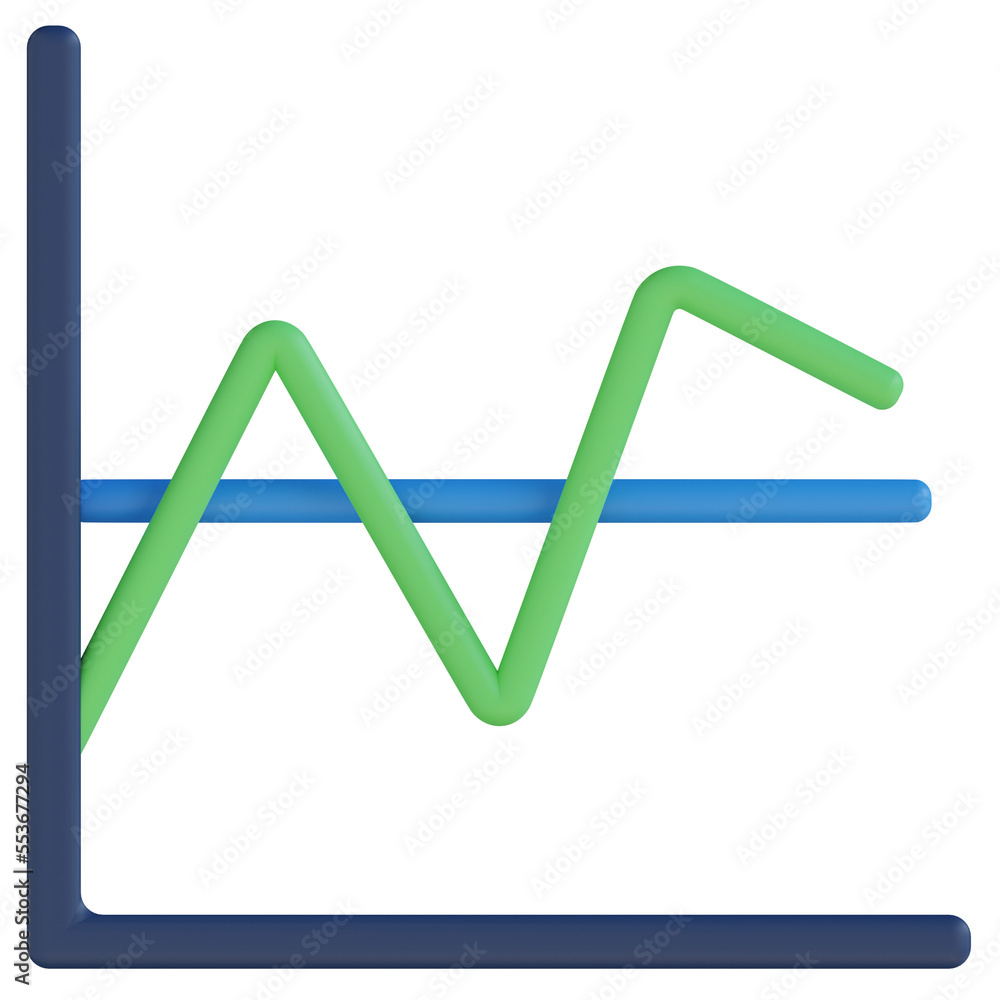 Poster variability chart 3d render icon with transparent background ...