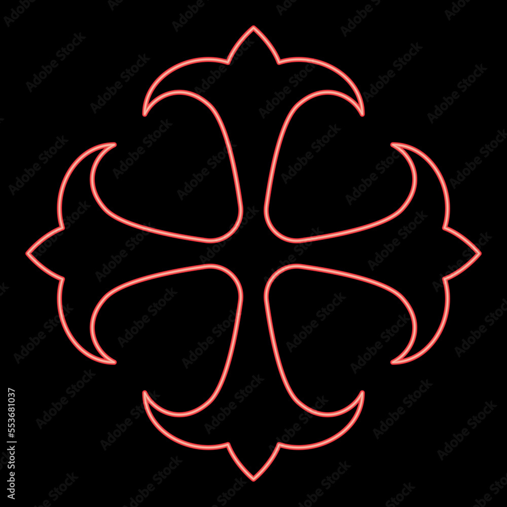 Neon symbol field lily kreen strong Cross monogram dokonstantinovsky ...