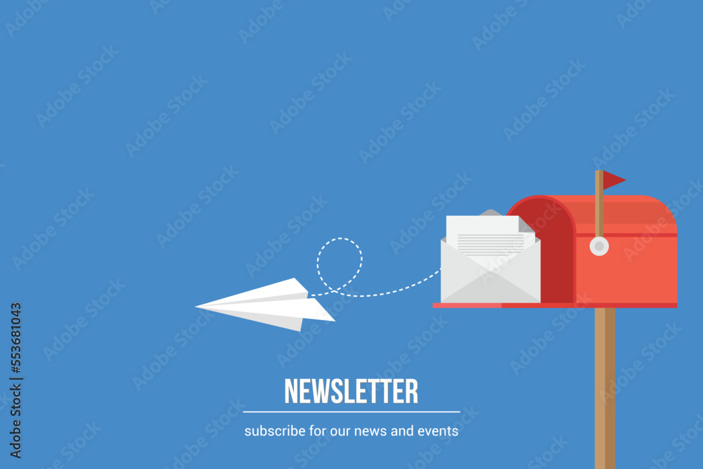 Newsletter. vector illustration of email marketing. subscription to ...