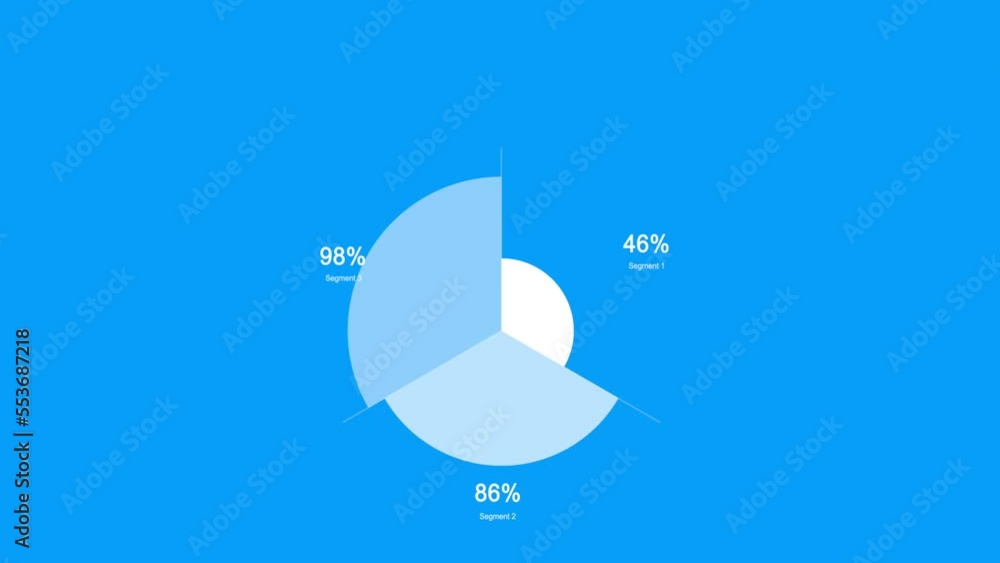circle round donut chart infographic. 4k video royalty free graphic ...