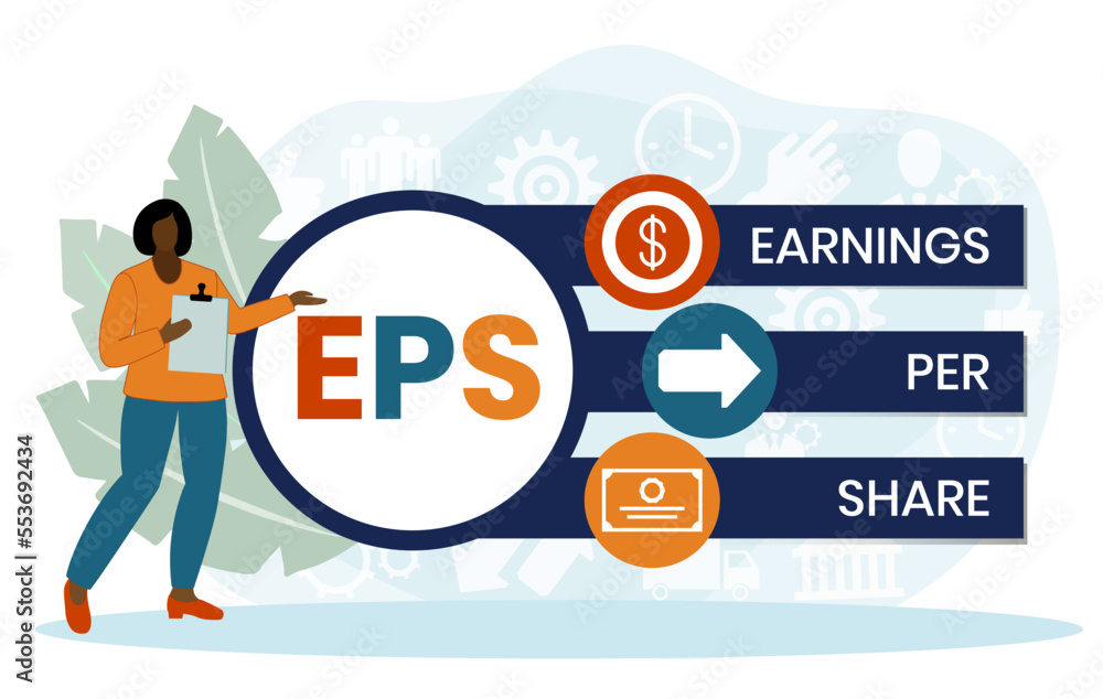 EPS - Earnings Per Share acronym, concept background. vector ...
