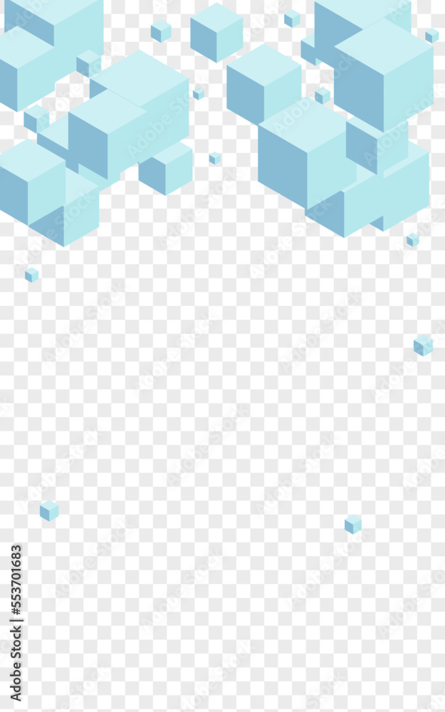 Grey Polygon Background Transparent Vector. Cubic Minecraft Template ...